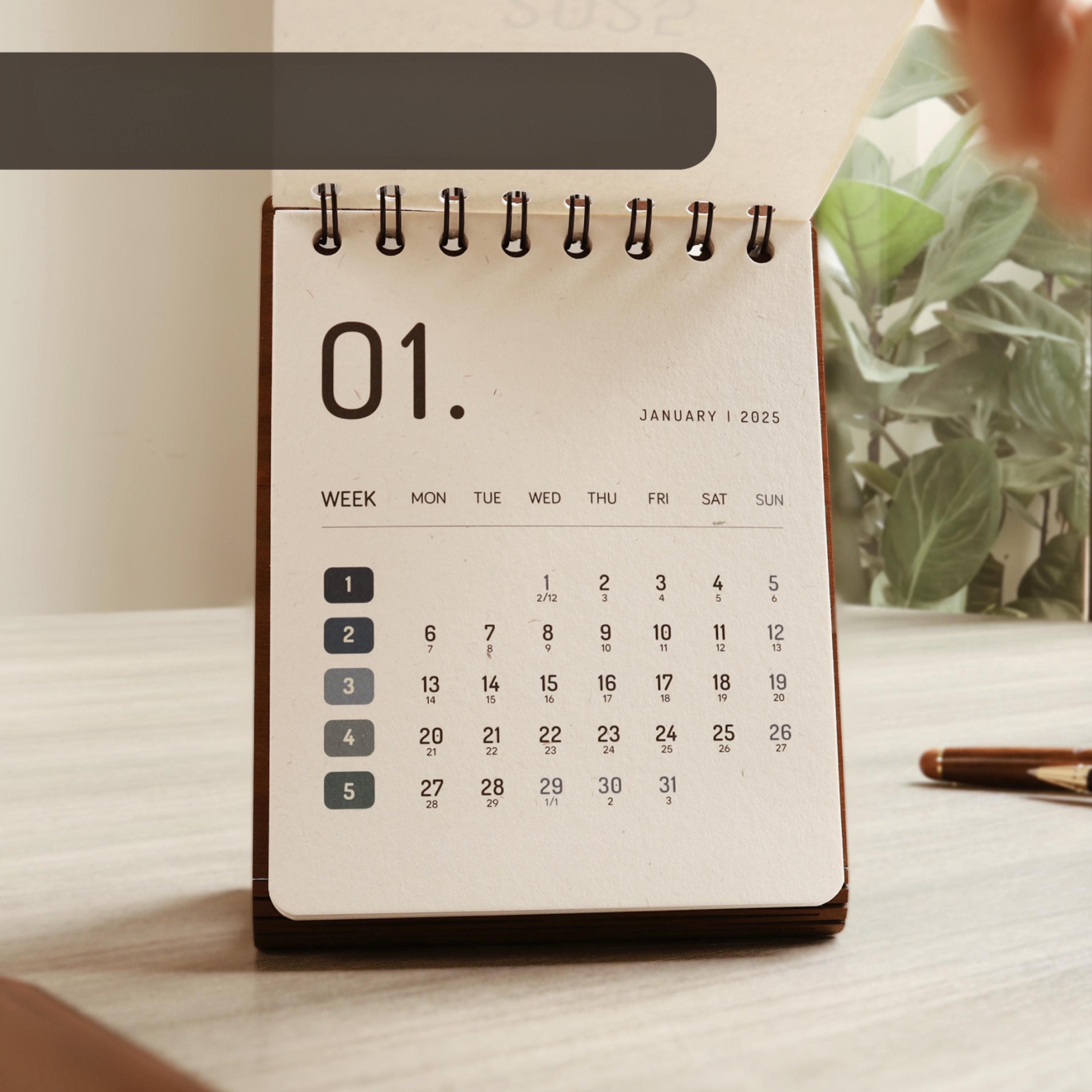 Personalized Walnut Wood Desk Calendar: Engraved Corporate Gift - Etsy