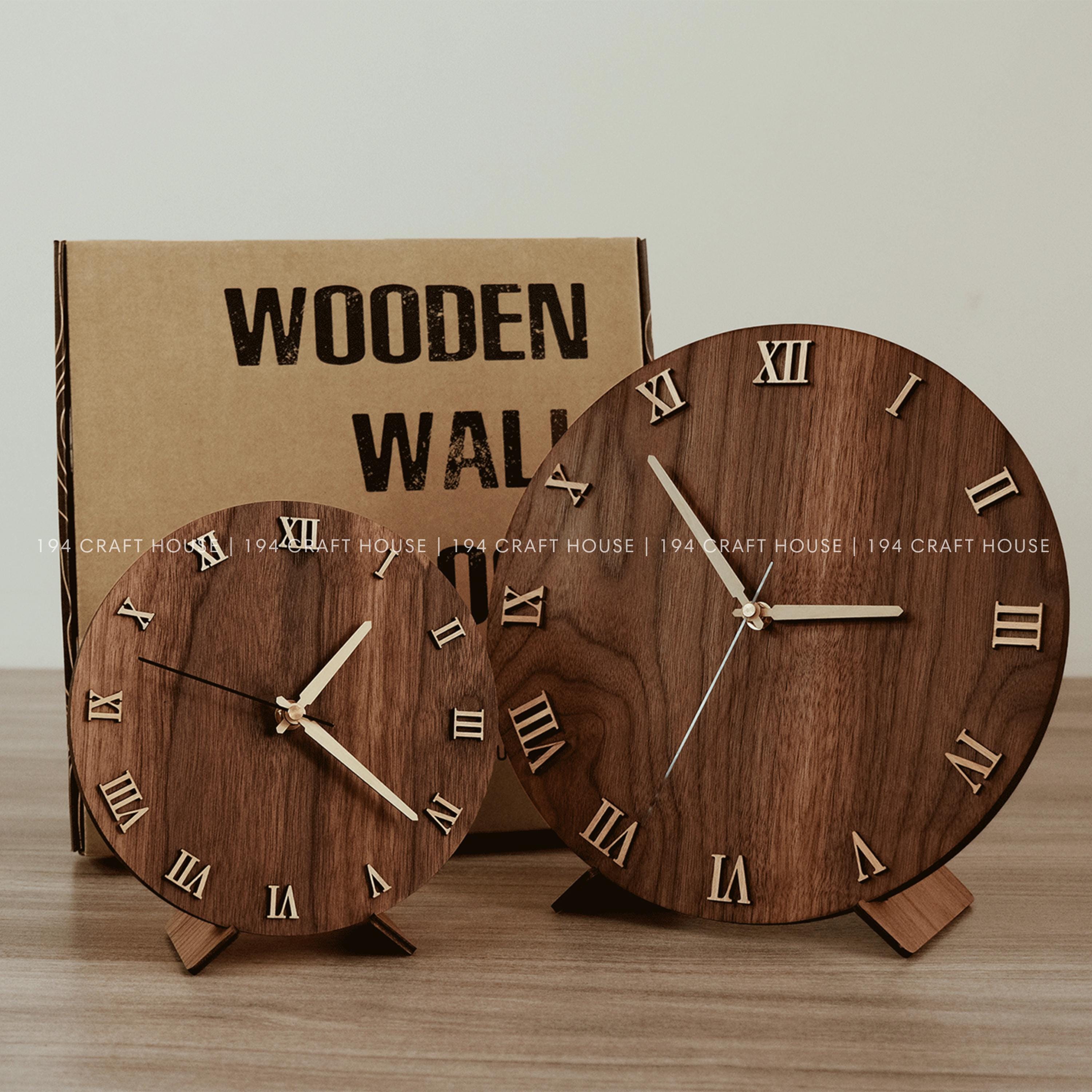 Custom Engraved Wood Desk Clock: Personalized Corporate Gift - Etsy