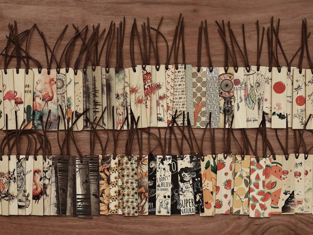 Bulk Wooden Bookmark With Tassel, Custom Bookmark, Laser Engrave ...