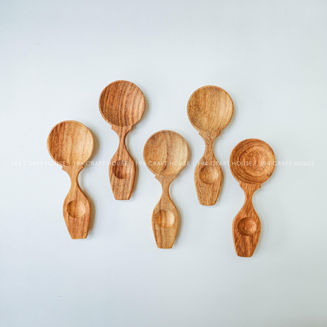 Hand Carved Mini Wooden Spoons: Bath Salt, Spice, Coffee Scoop - Etsy