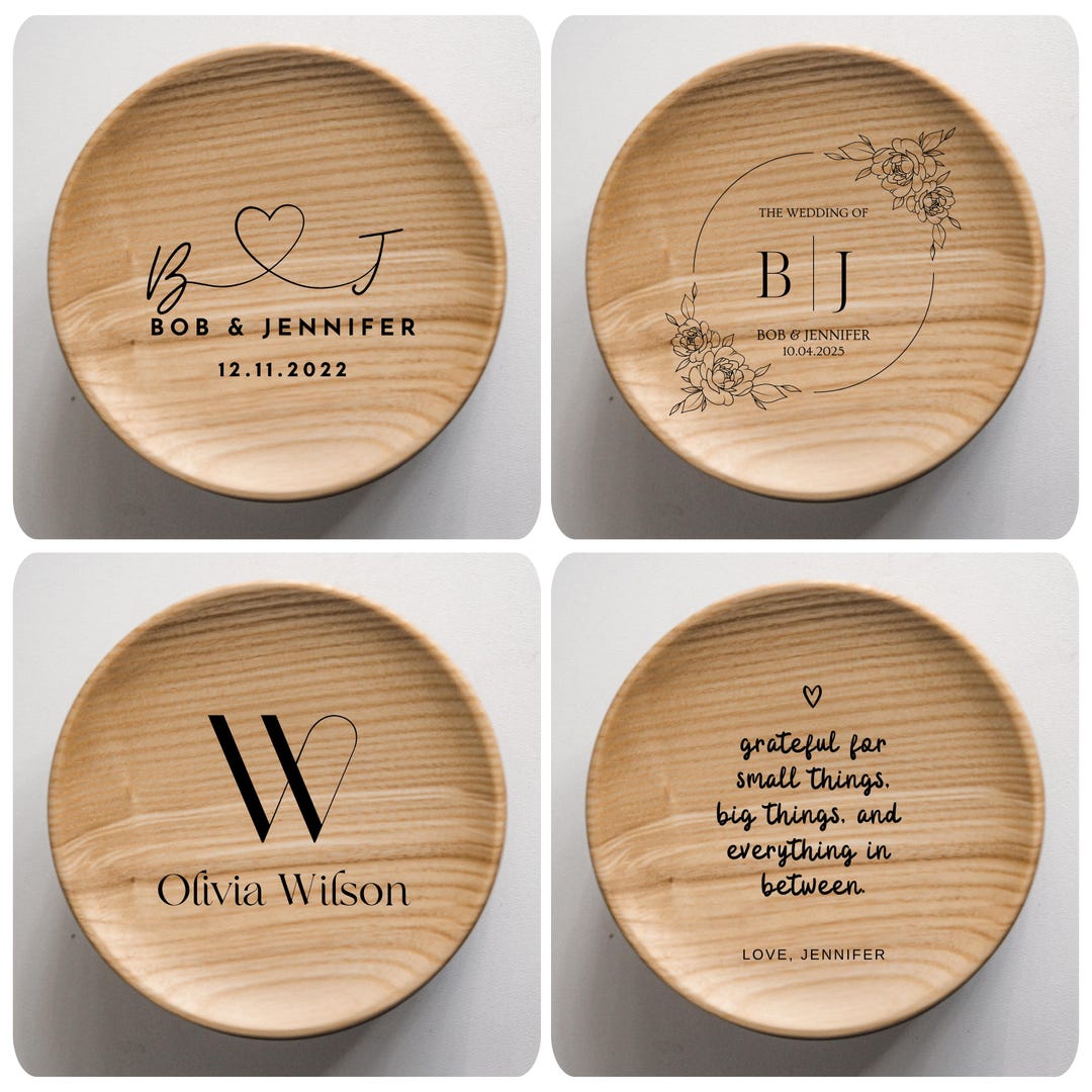 Personalized Ash Wood Valet Tray: Engraved Ring & Key Holder - Etsy