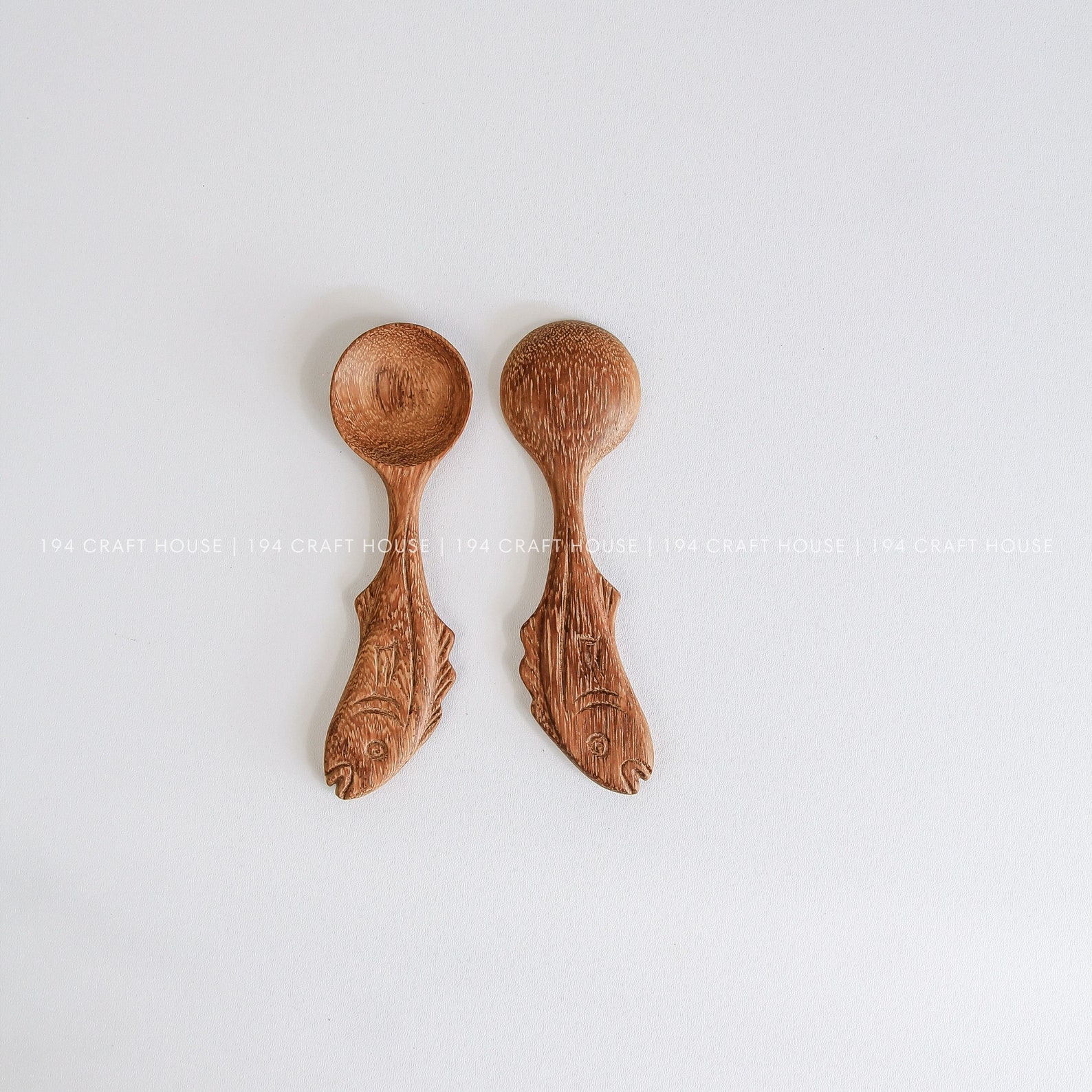 Hand-carved Fish Wooden Spoon Personalized Gift for Fish Lover, Wooden ...