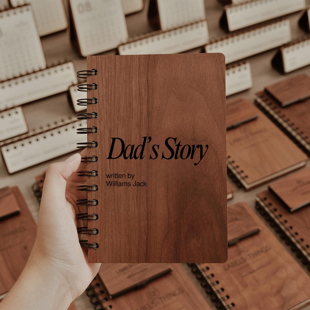 Engraved Dad's Story Notebook: Personalized Gift for Dad, Father's Day ...