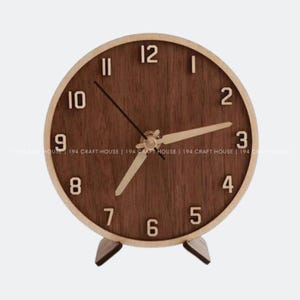 Personalized Wood Desk Clock: Engraved Corporate Logo Gift - Etsy
