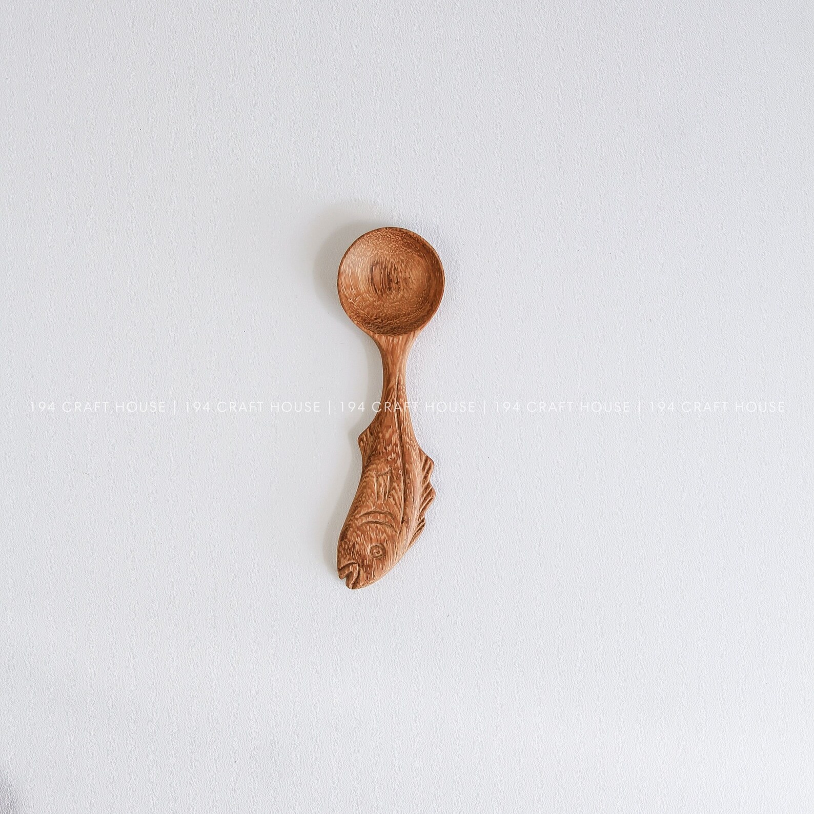 Hand-carved Fish Wooden Spoon Personalized Gift for Fish Lover, Wooden ...