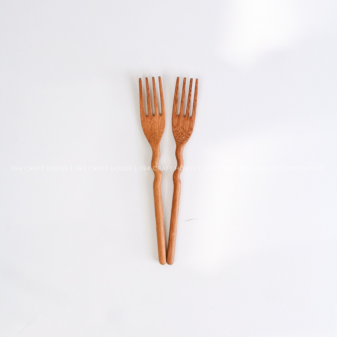 Hand Carved Wooden Fork: Personalized Engraved Gift - Etsy