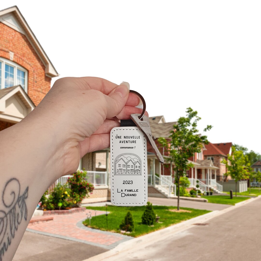 Personalized Leather House Key Ring A New Adventure Begins Key Ring ...