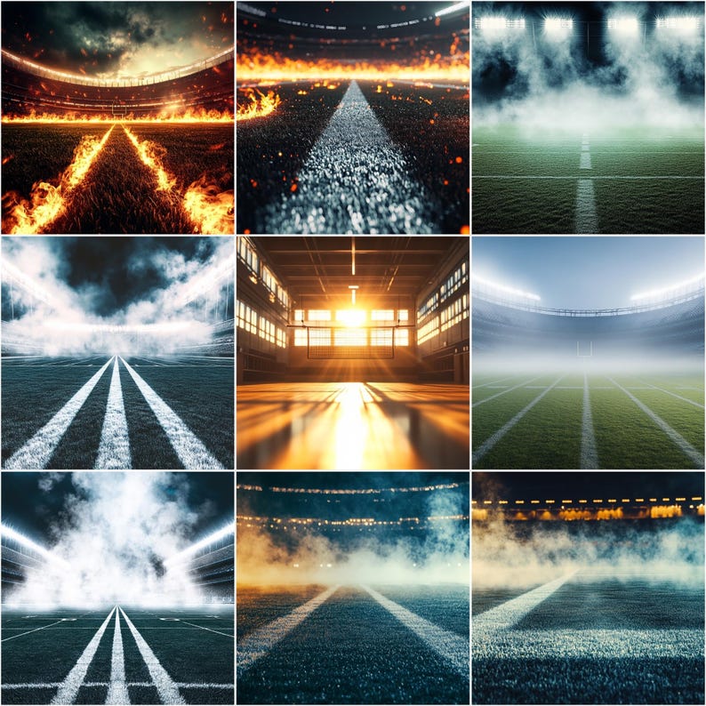 25 Football Backdrops, Professional Sports Backgrounds, Stadium Theme ...