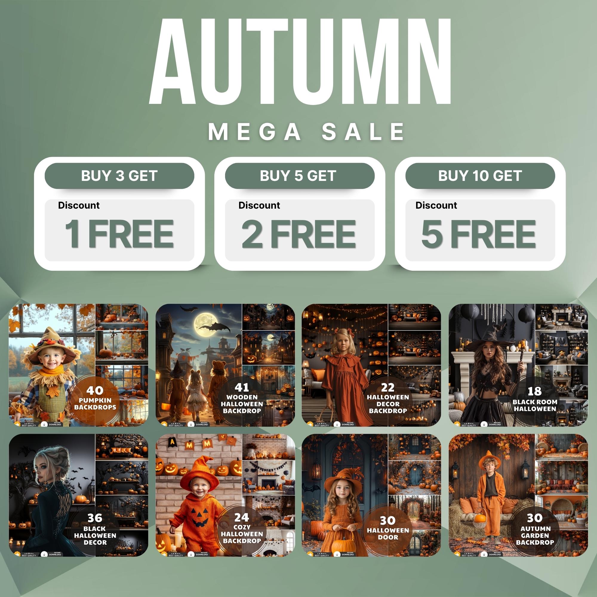 300+ Halloween Backdrops Bundle, Haunted House, Graveyard, Spooky ...