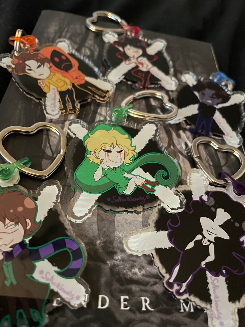 Creepypasta Chibi Acrylic Keychains Keyrings Charms - Etsy