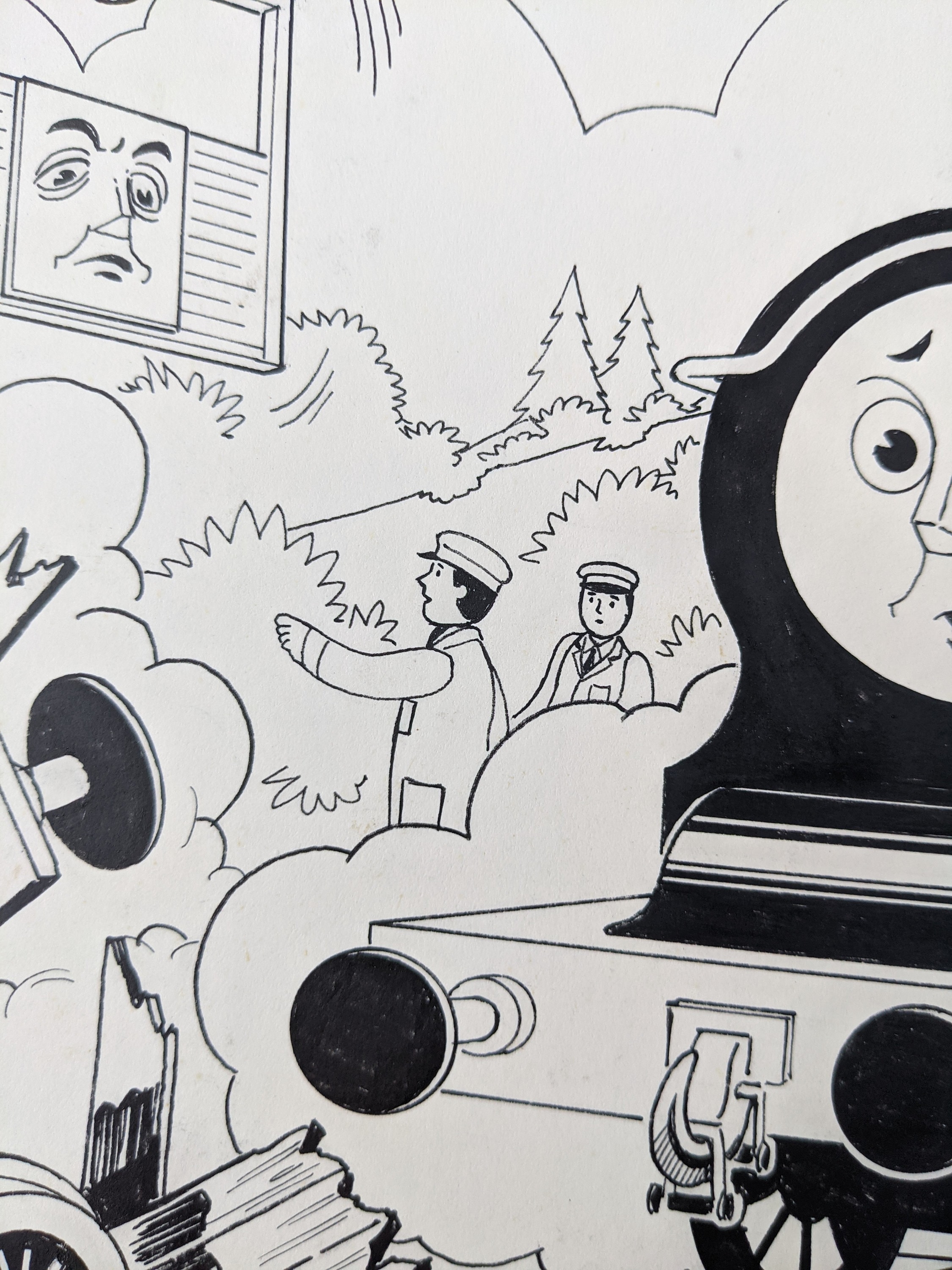 Original Thomas the Tank Engine Comic Page by Timothy Marwood - Etsy