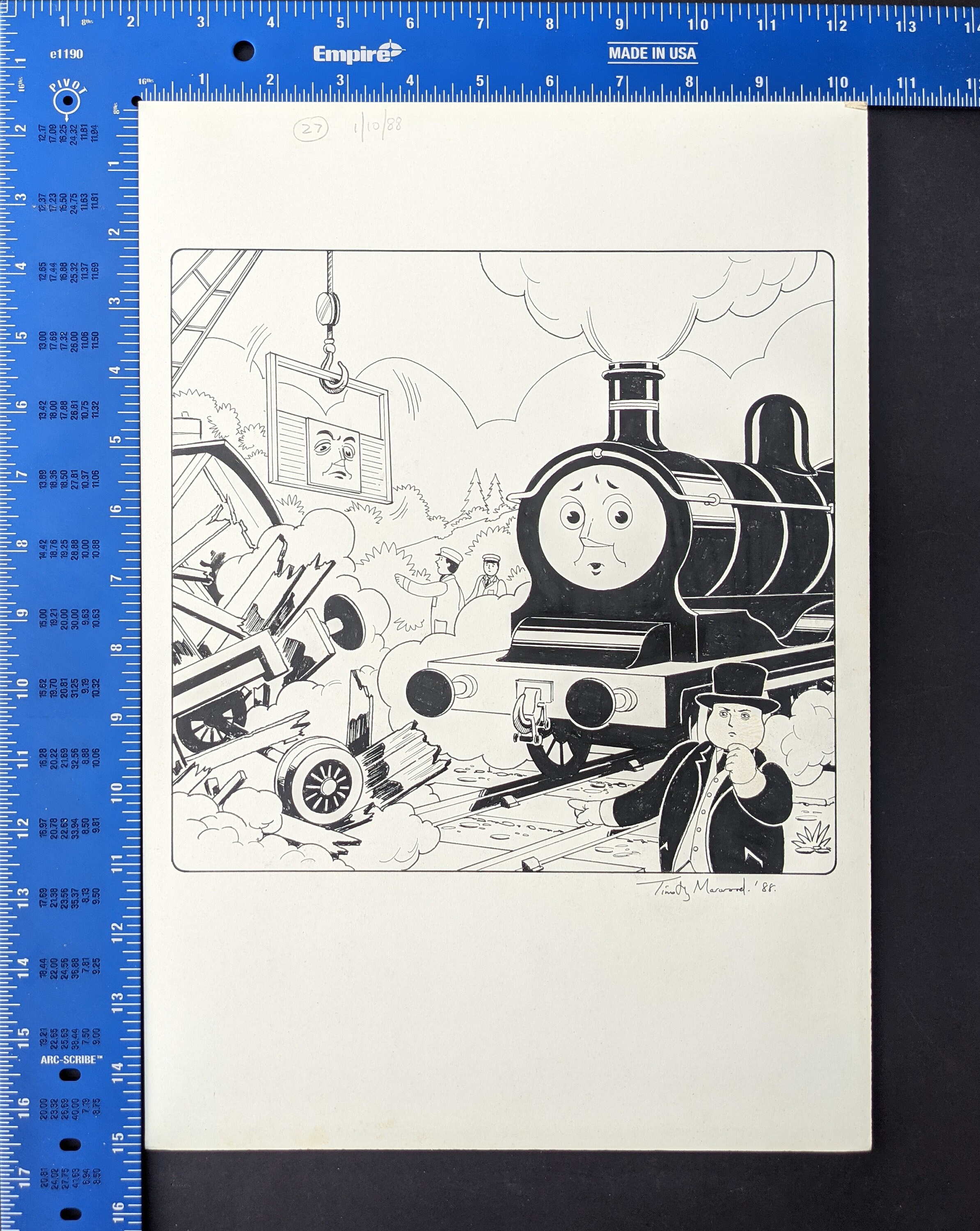 Original Thomas the Tank Engine Comic Page by Timothy Marwood - Etsy