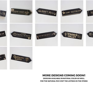 Personalized Standing Wood Arrow Signpost, Laser Engraved, Fantasy ...