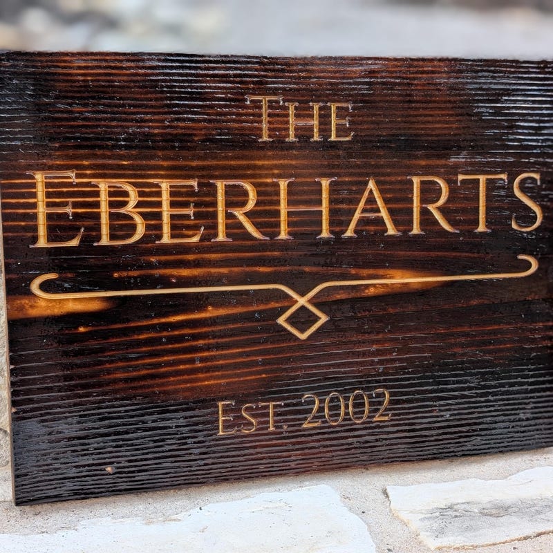 Shou Sugi Ban Wood Sign - Etsy