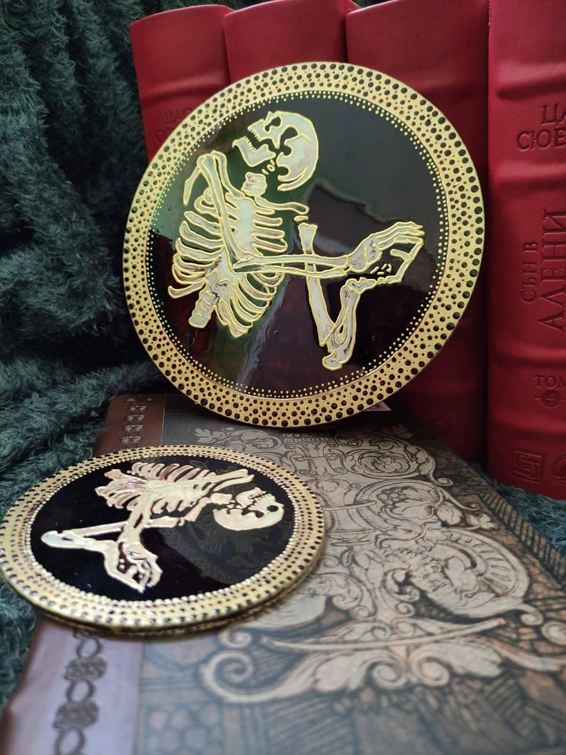 Hannibal Memory Palace Coaster Stained Glass Skeleton - Etsy