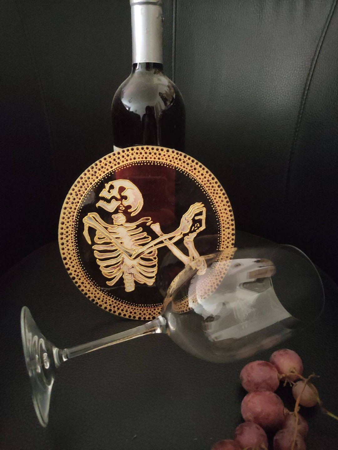 Hannibal Memory Palace Coaster, Stained Glass, Skeleton, Skull, Hand ...