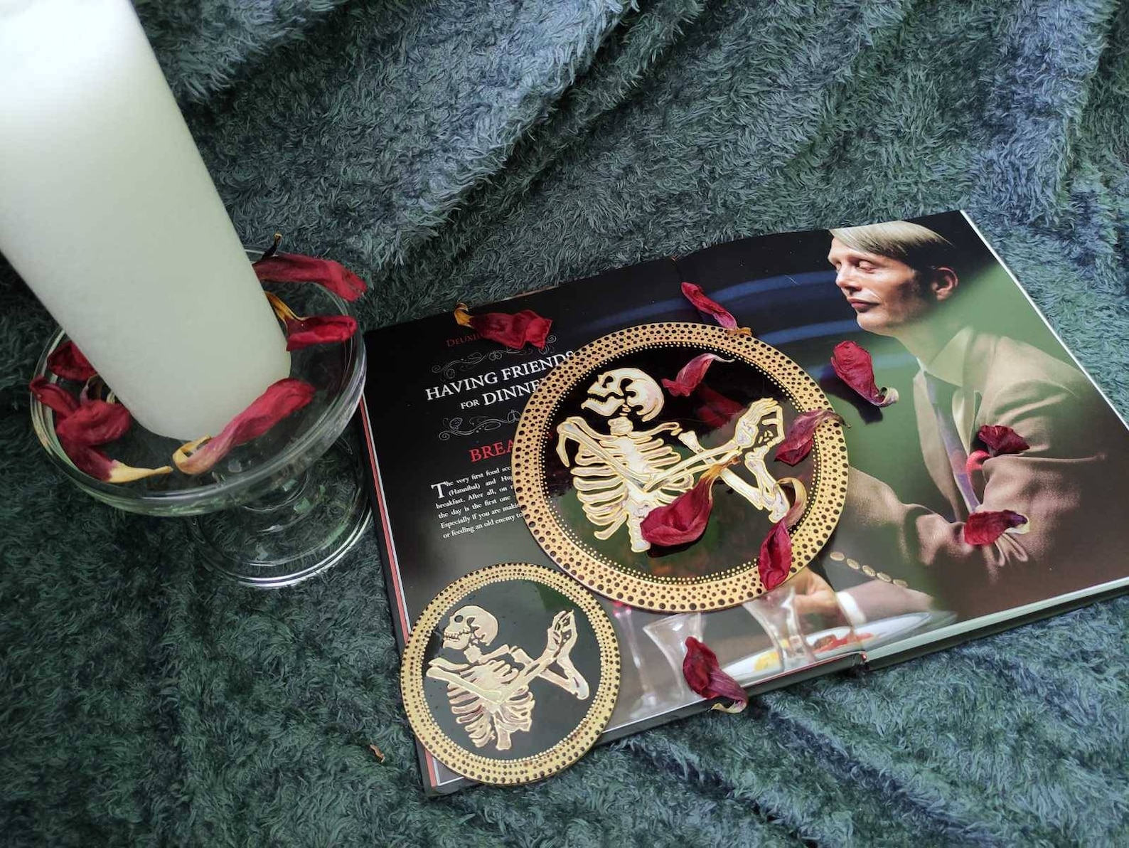 Hannibal Memory Palace Coaster Stained Glass Skeleton | Etsy