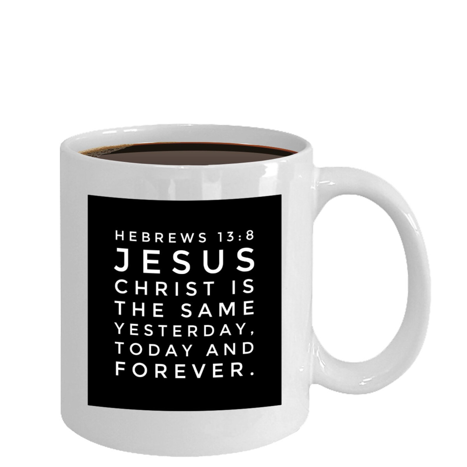Hebrews 13v8 Bible Verse Coffee Mug Scripture Coffee Mugs Drinkware ...