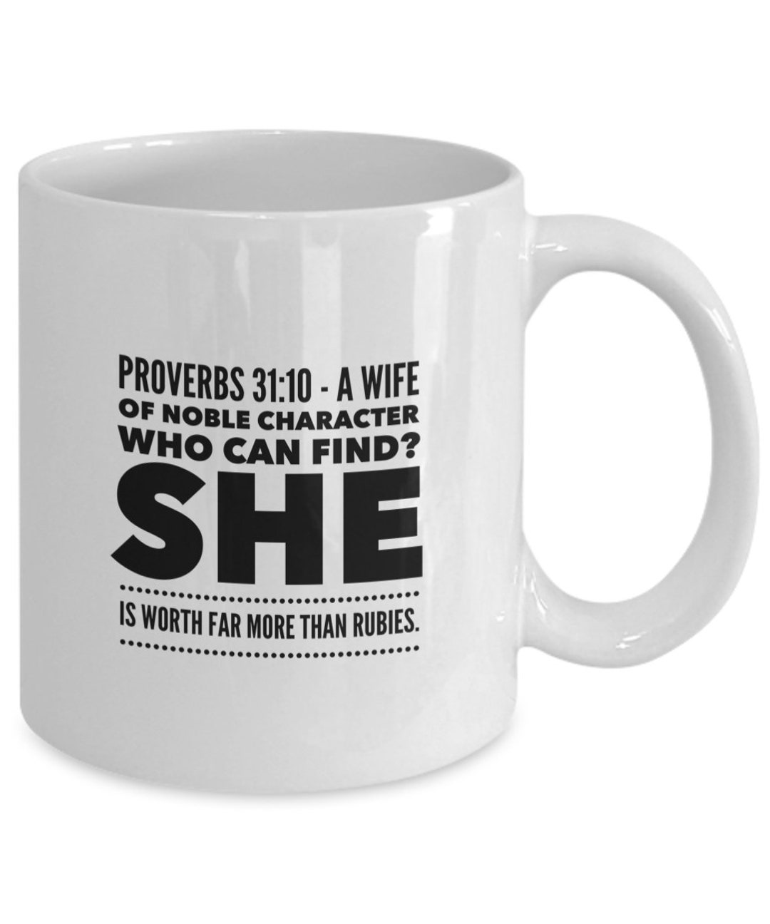 Proverbs 31v10 Bible Verse Coffee Mug Scripture Coffee Mugs Drinkware ...