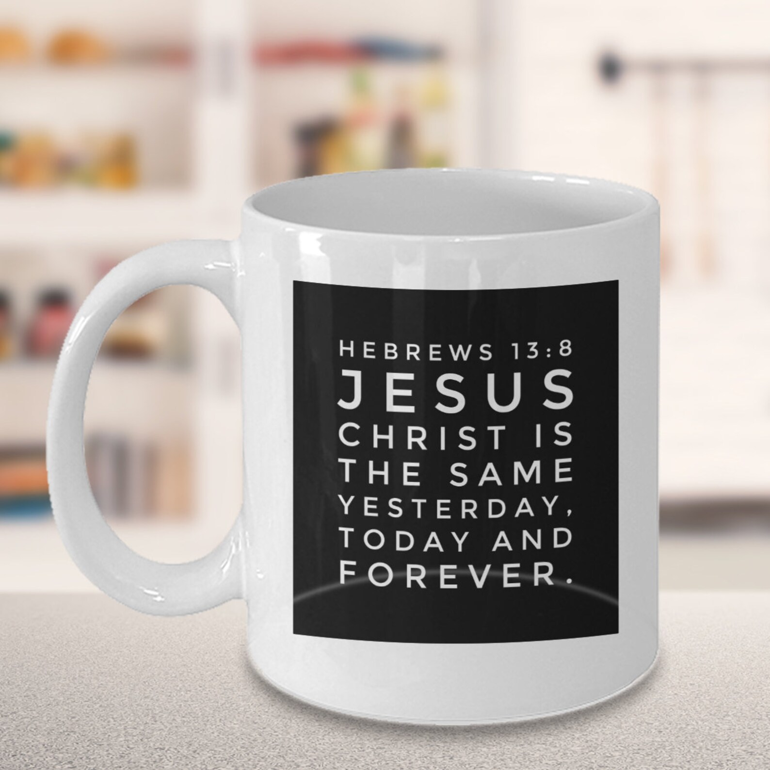Hebrews 13v8 Bible Verse Coffee Mug Scripture Coffee Mugs Drinkware ...