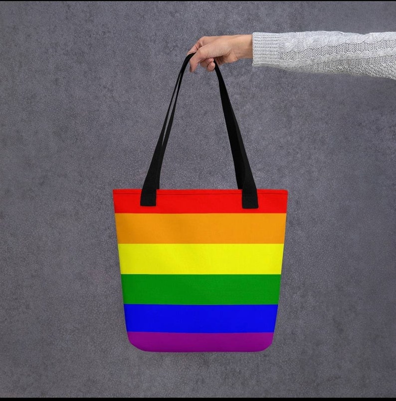 Rainbow Tote Bag LGBTQ Tote Bag Pride Flag Tote Bag - Etsy