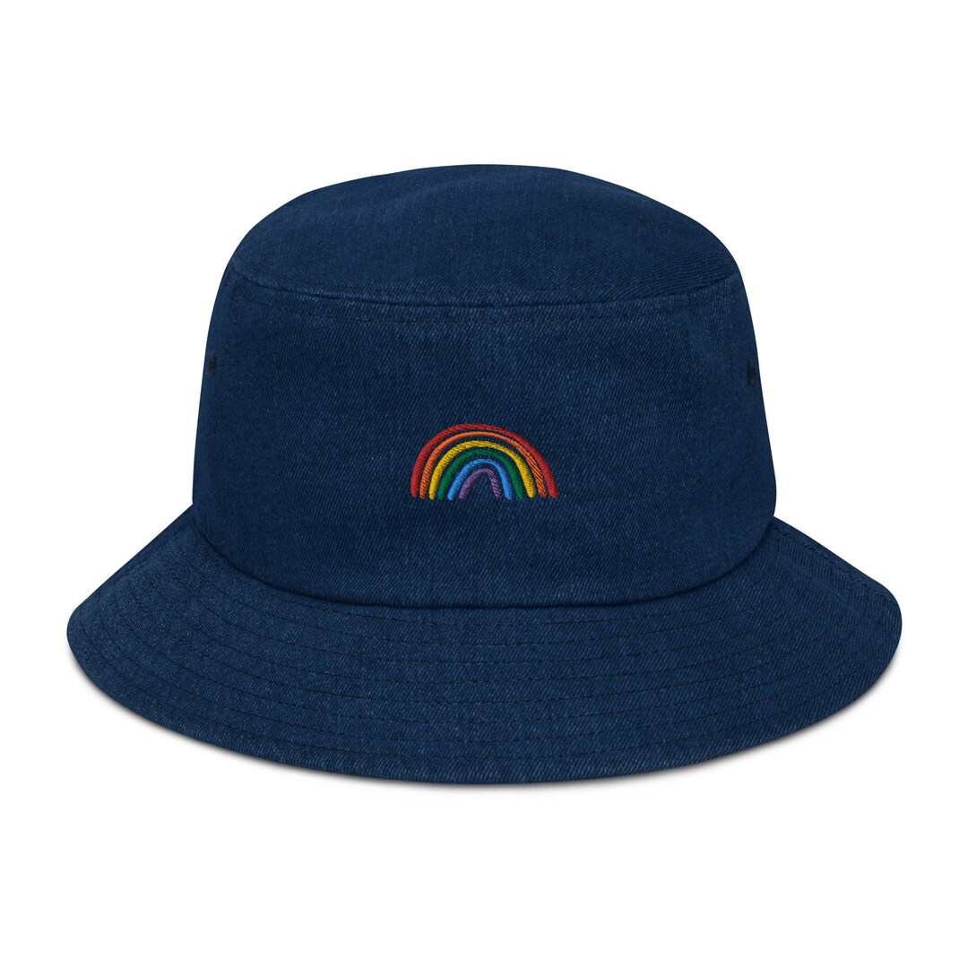 Rainbow Denim Bucket Hat LGBTQ Pride Bucket Hat Queer Pride Bucket Hat ...