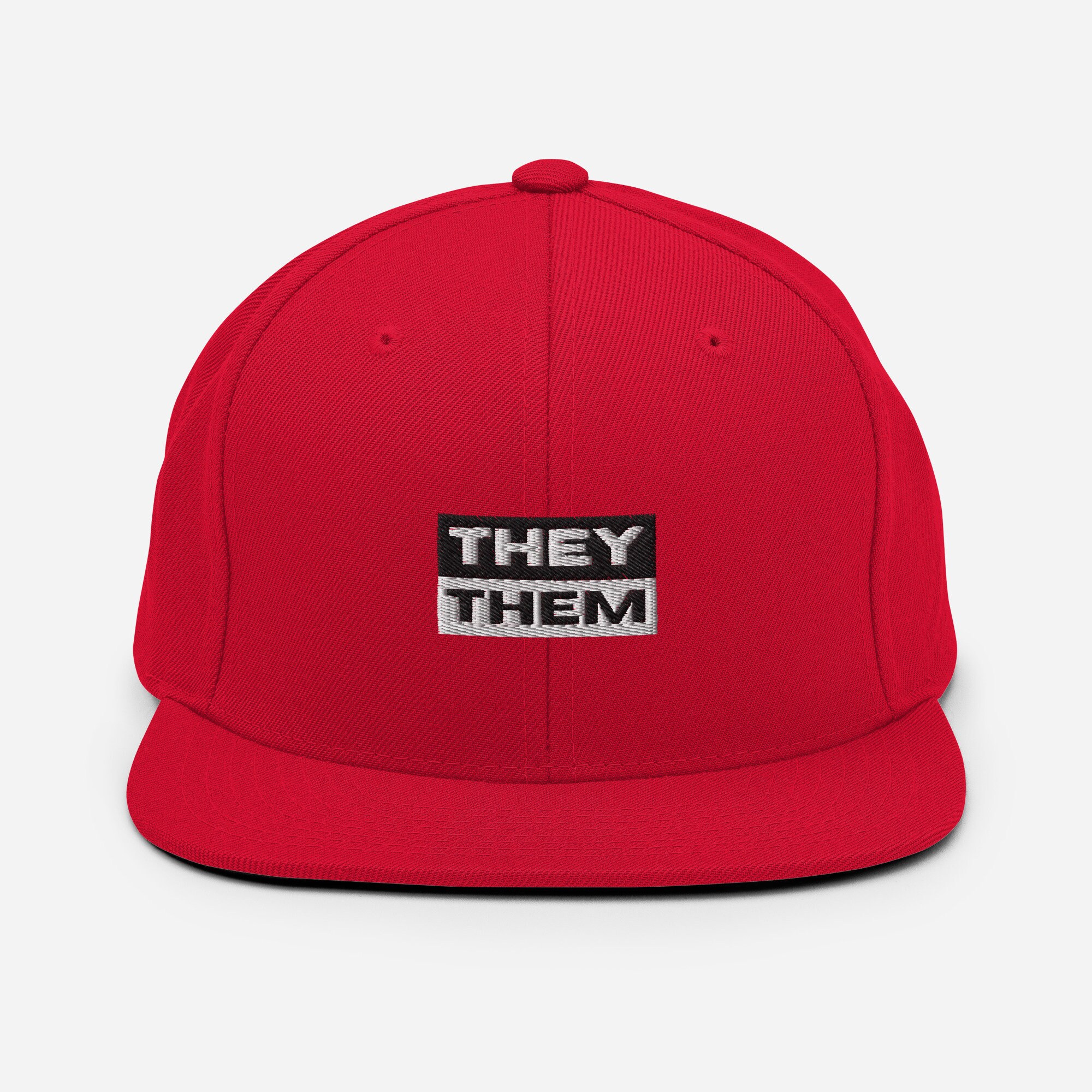 They Them Snapback Hat Non Binary Snapback Hat Non Binary Pride Pronouns Hat - Etsy