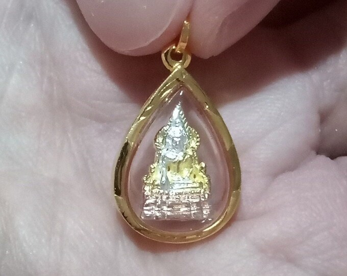 High Quality Real 18k Gold Mini Thai Buddha Monk Pendant Buddhist ...