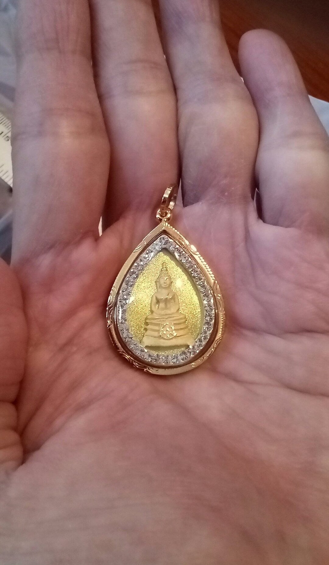 High Quality Real 18k Gold Big Buddha Pendant Monk Pendant Thai Amulet ...