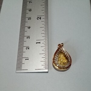 High Quality Real 18k Gold Buddha Closed Eyes Monk Pendant Asian ...