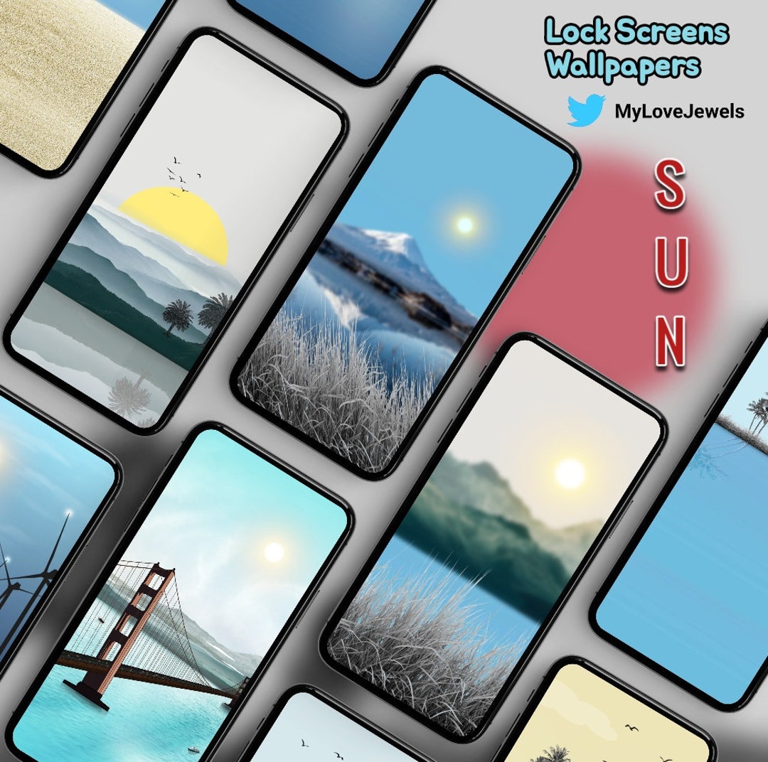 Sunrise Wave Wallpaper: Handmade Lockscreen Background (digital ...