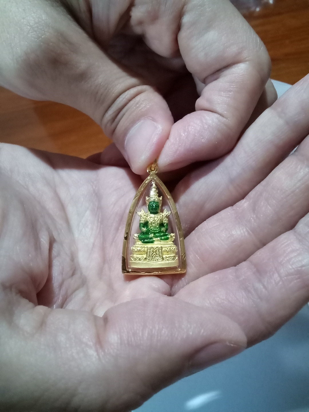 High Quality Real 18k Gold Large Buddha Charm Amulet Spiritual Jewelry ...