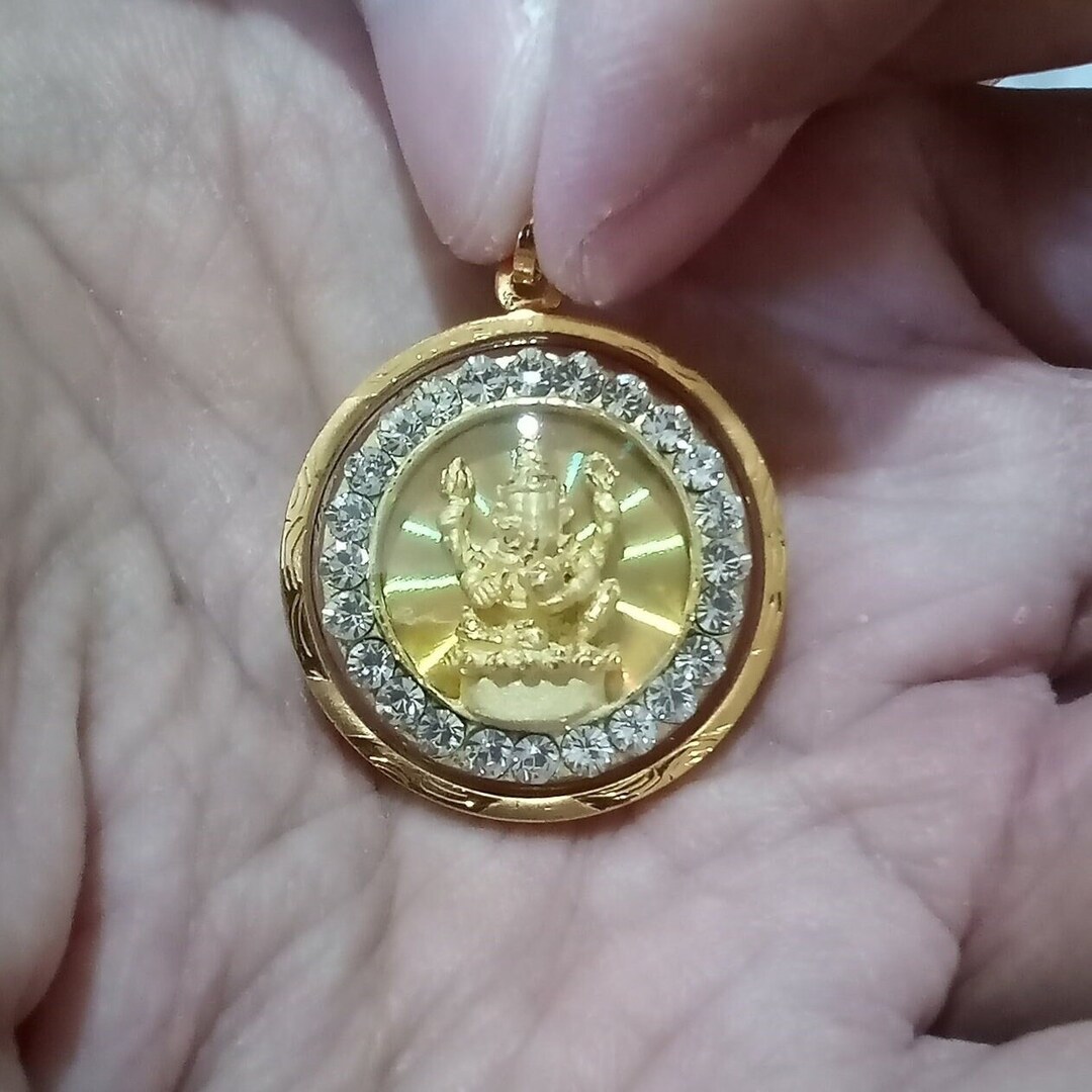 Hindu Deity Indian Jewelry for Protection High Quality Real 18k Gold ...