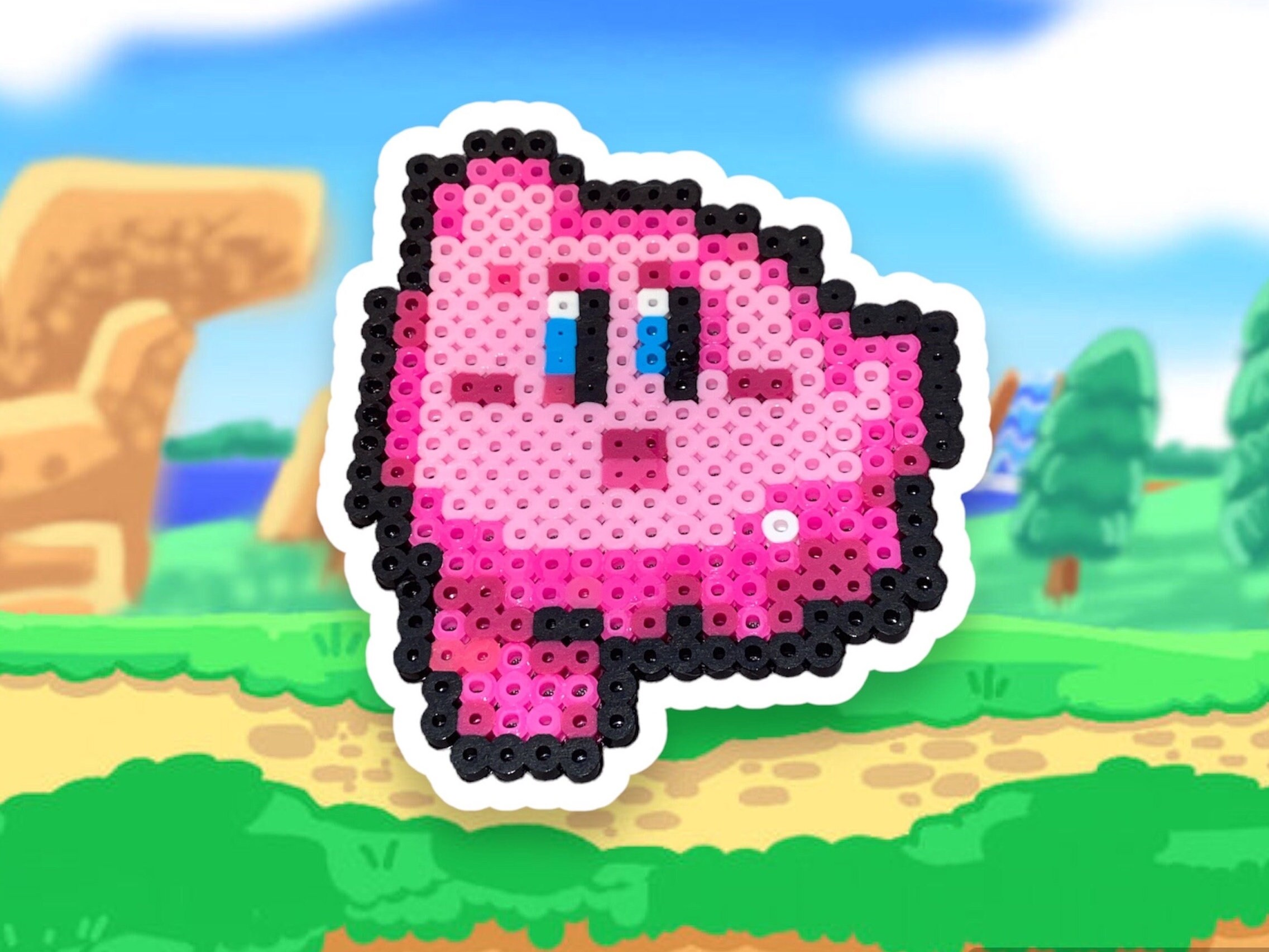 Minecraft Pixel Art Kirby Grid