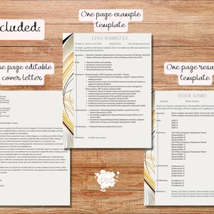 Canva Editable Template One Page Formal Resume With Cover Letter ...