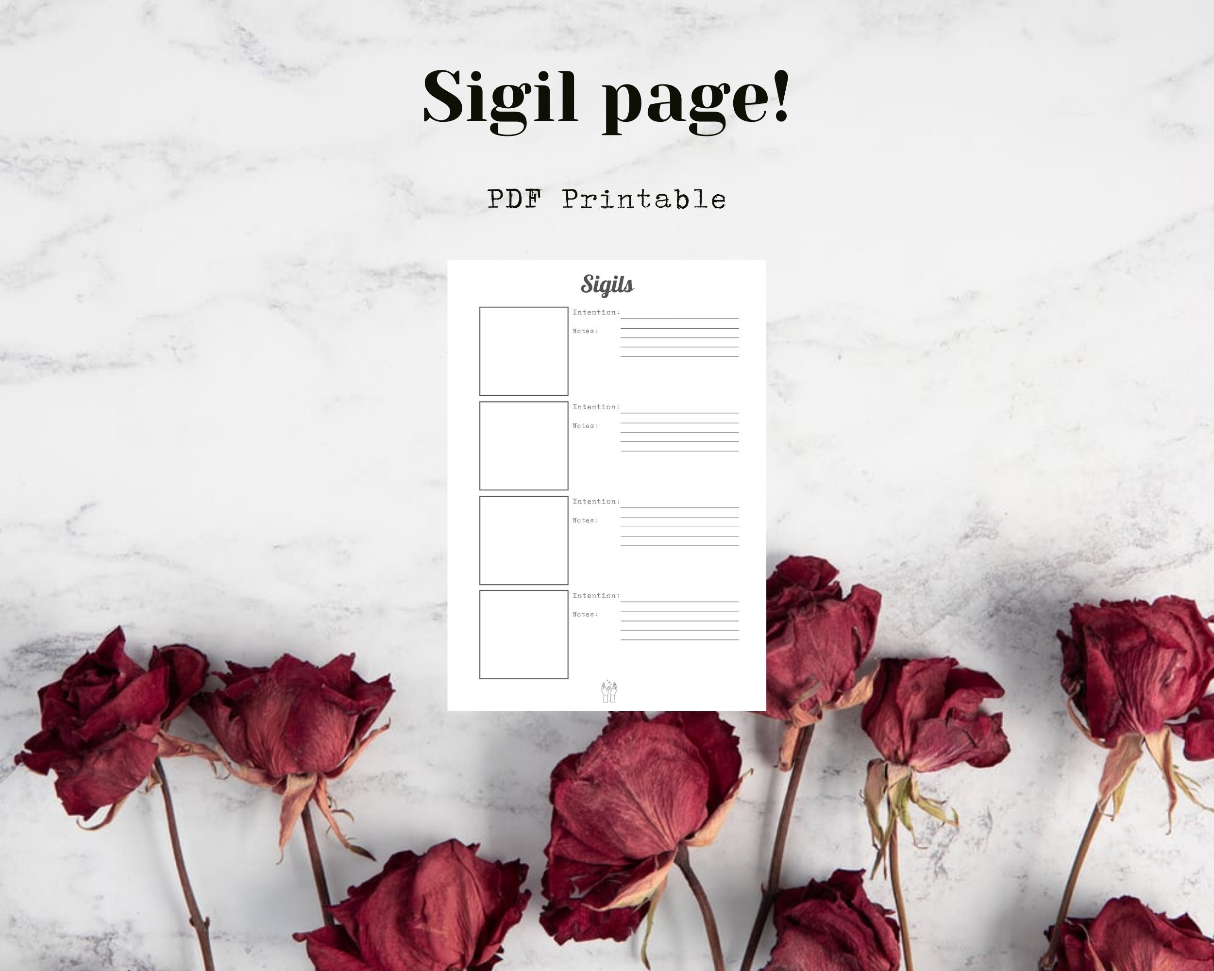 PRINTABLE Sigil Page for Your Grimoire/ Book of Shadows - Etsy