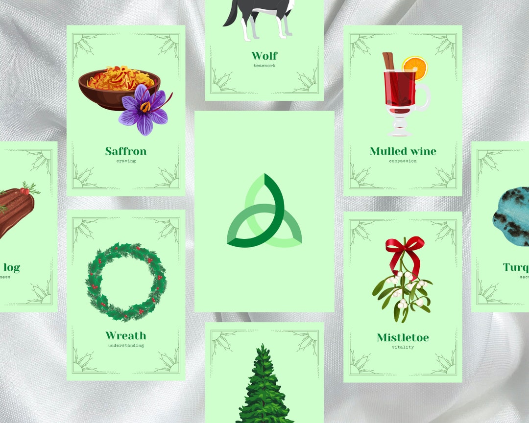 Printable YULE Oracle Deck 20 ORACLE Cards With Backs - Etsy