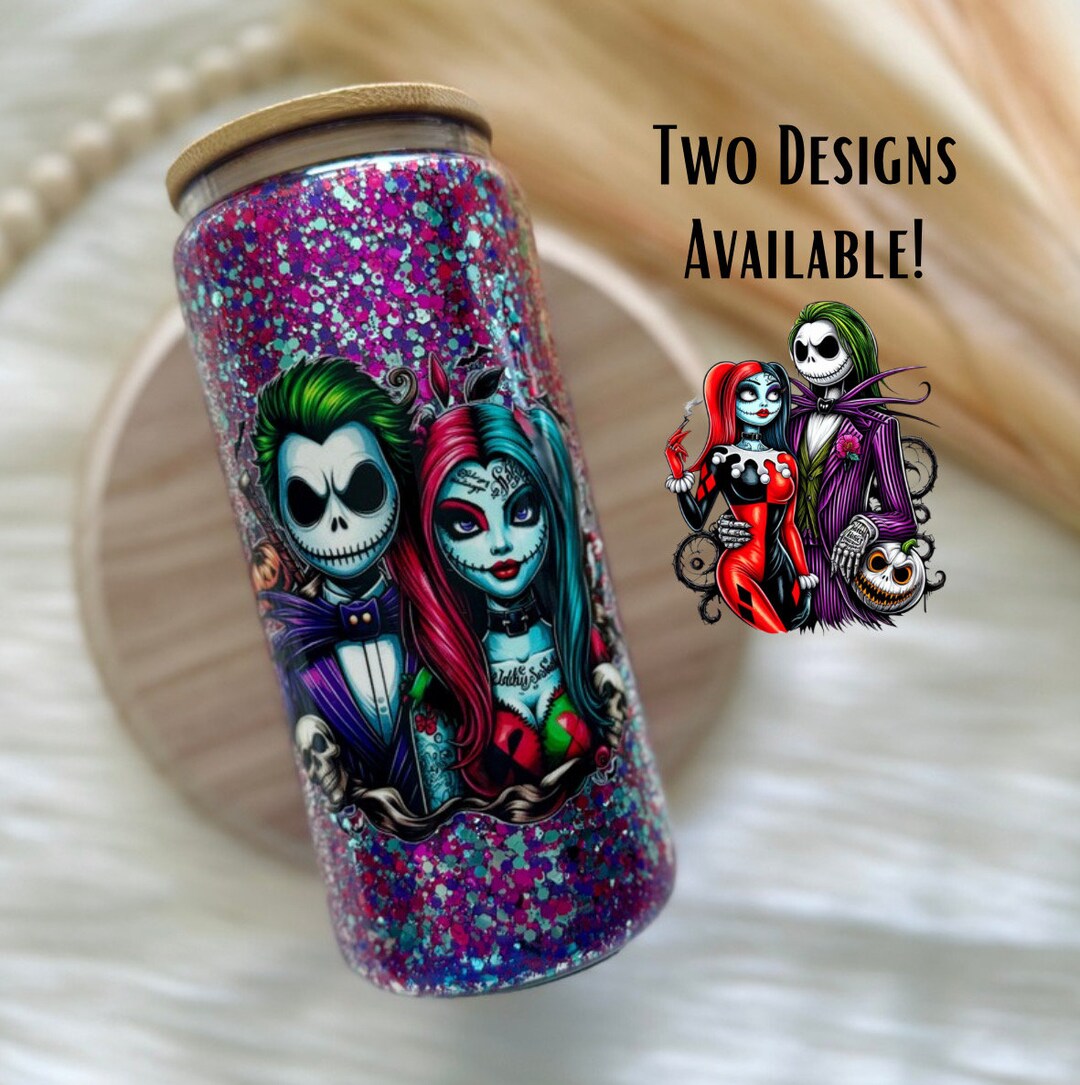 Halloween Villain Mash up Dry Snow Globe Glass Can Custom Glassware ...