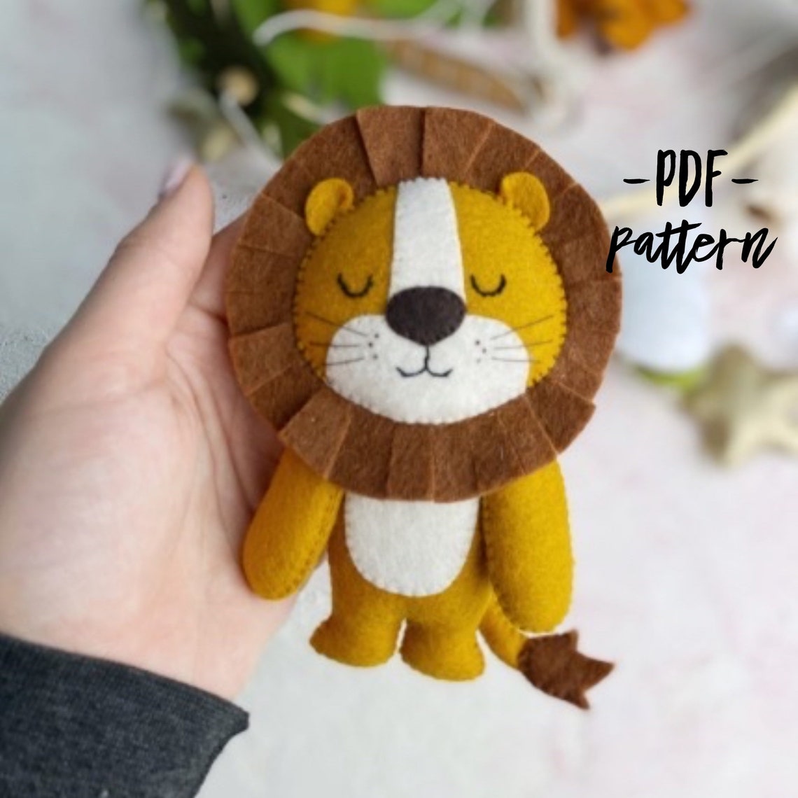 Safari Animals Felt Pattern PDF/PDF Felt Pattern - Etsy