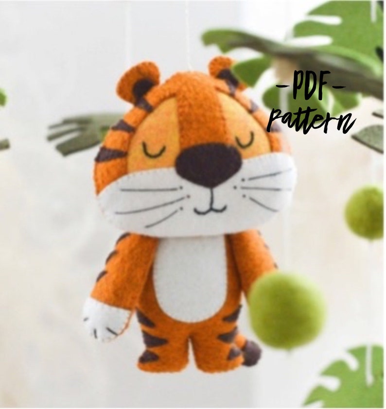 Tiger Felt Pattern/ Safari Animal PDF/ SVG Pattern - Etsy UK