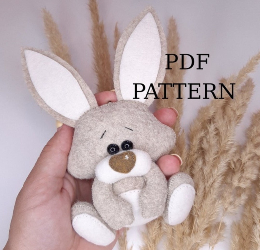 Bunny PDF Felt Pattern /bunny Felt Sewing/ Bunny Ornament /DIY Plush ...
