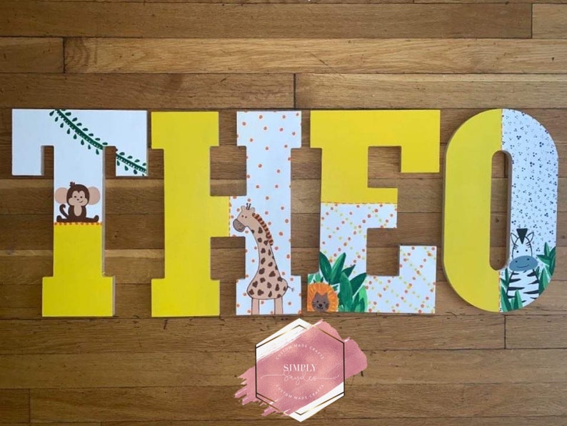 Hand Painted Wooden Letters - Etsy