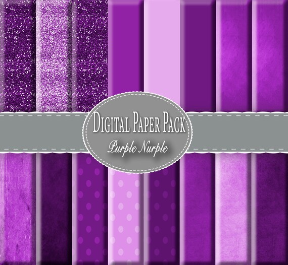 Purple Nurple Paper Pack Scrapbook Paper Printable Paper | Etsy
