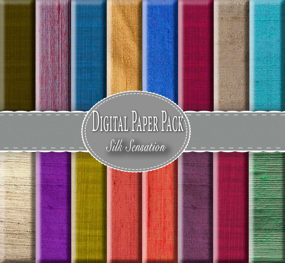 Silk Textures Digital Scrapbook Paper Pack, Printable Paper, Instant ...