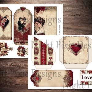 Victorian Valentine Junk Journal Folio: Printable Digital Download - Etsy