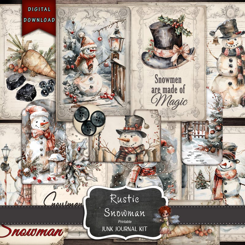 Rustic Snowman - Etsy