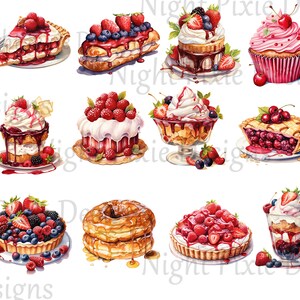 Desserts Clip Art Set, Sweets Clipart, Food Clipart, Chef Clipart, Diet ...