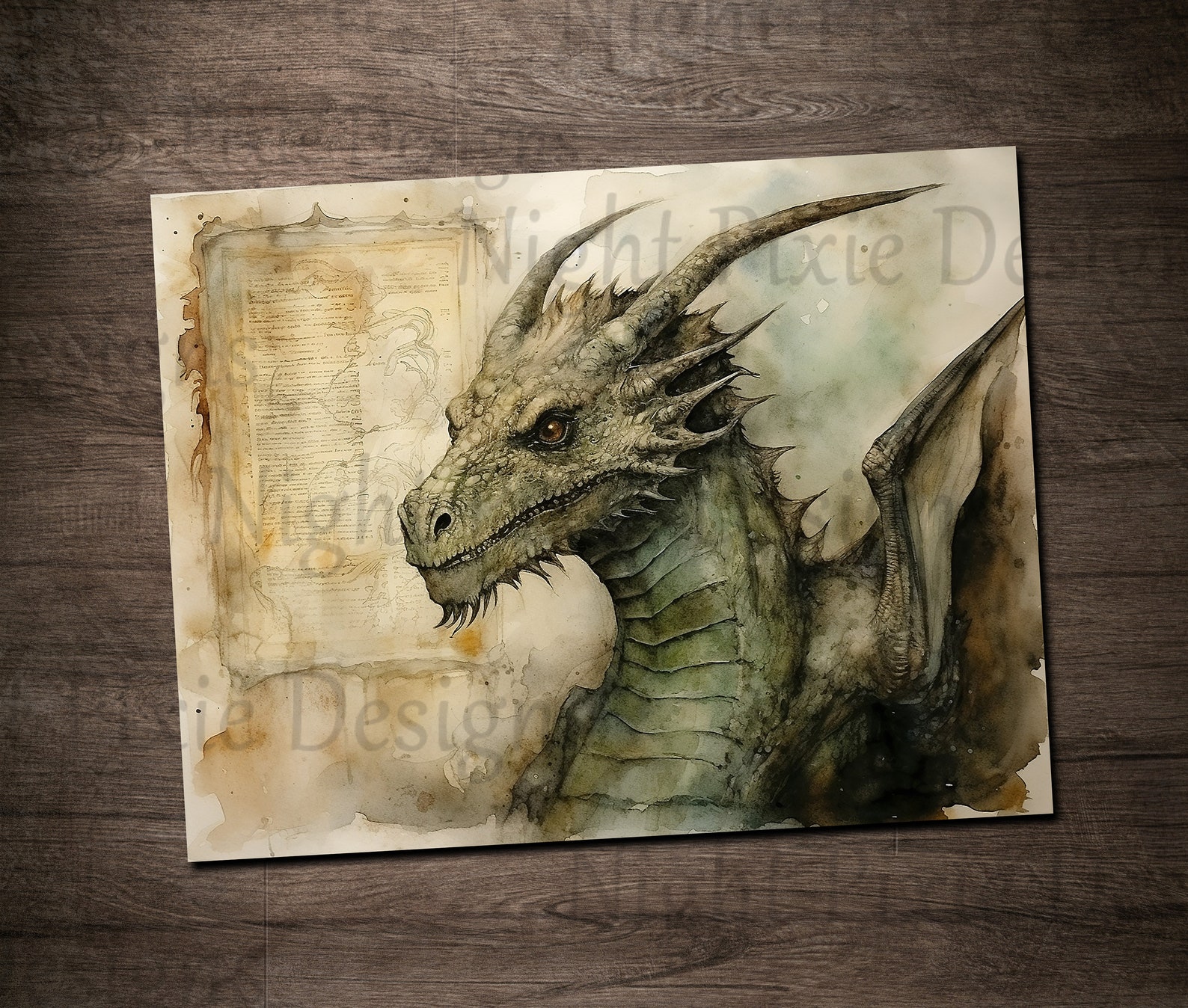 5 Printable Art Images, Vintage Dragons, Printable Junk Journal, Dragon ...