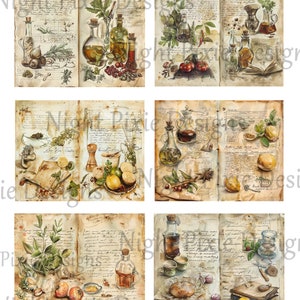 Culinary Junk Journal Kit, Digital Download, Printable Junk Journal ...