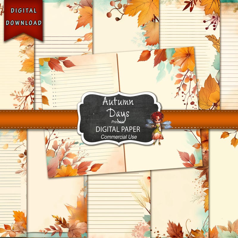 Line Art Autumn - Etsy